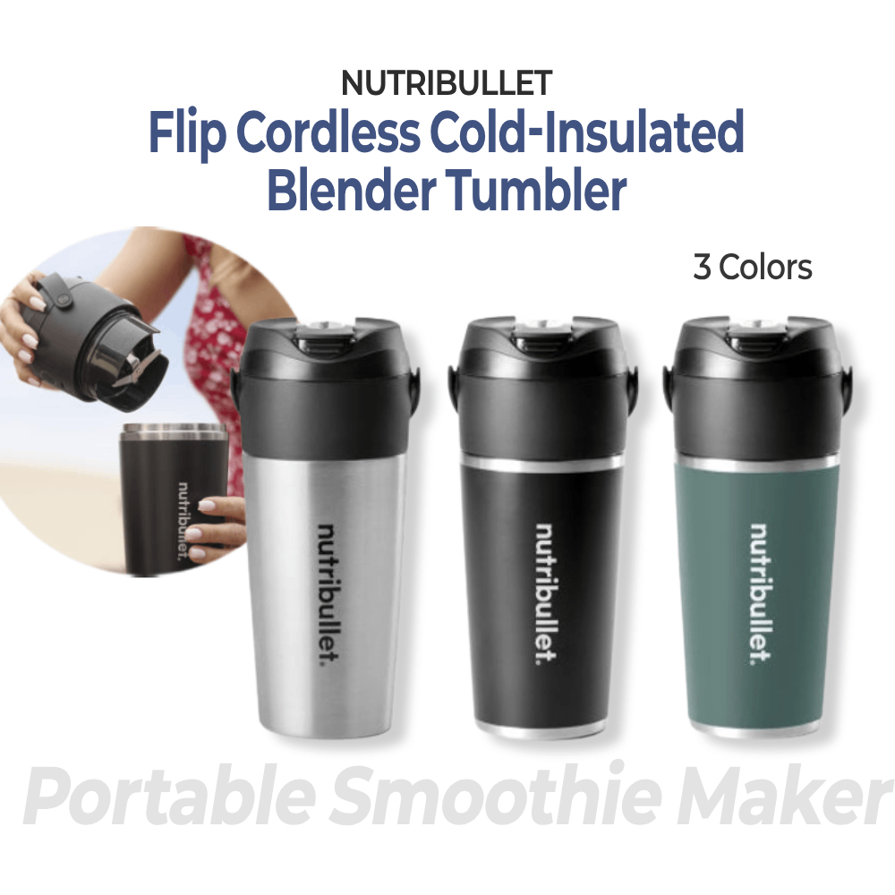 NUTRIBULLET Flip Cordless Cold-Insulated Blender Tumbler (3 Colors ...