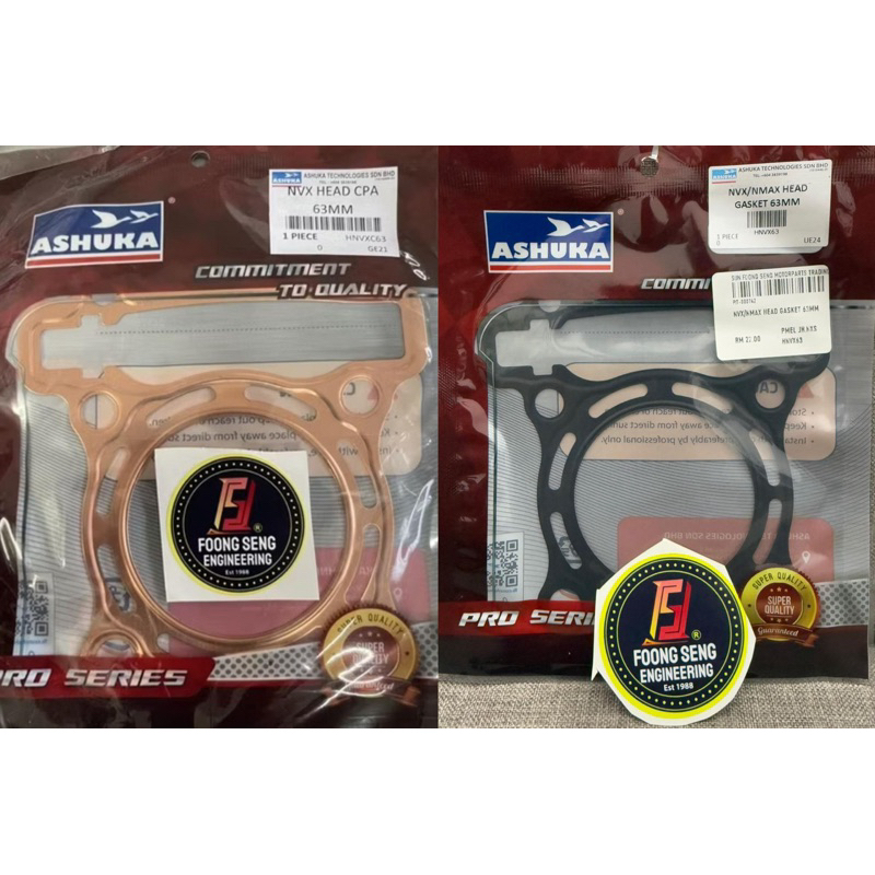 YAMAHA NVX / NMAX / R15 / Y16 HEAD COOPER / HITAM GASKET STD 60MM 62MM ...