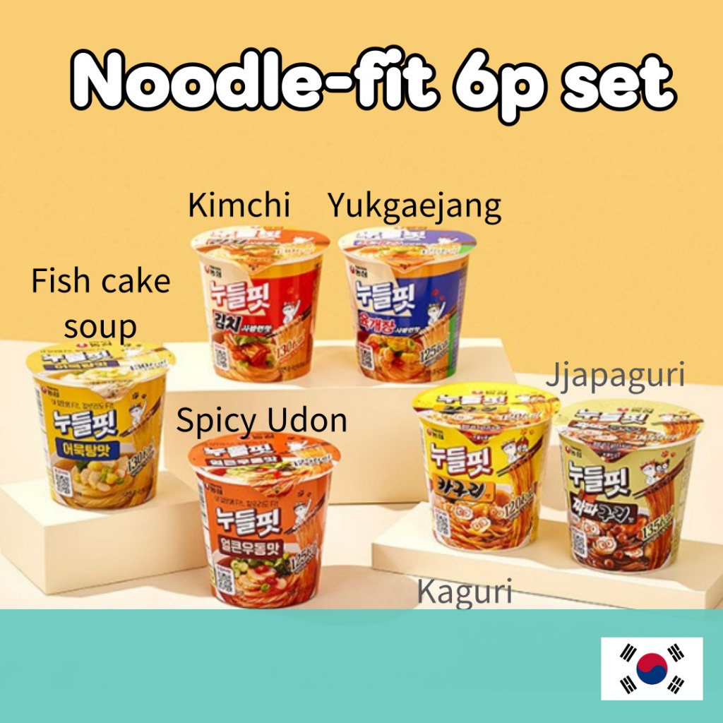 Noodle Fit 6-piece set (Jjpaguri / Fishcake soup / Spicy Udon ...