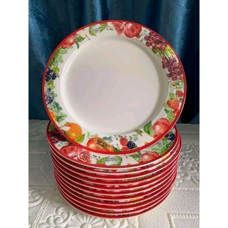 12-pcs Tupperware Brand Melamine Dinner Plates | Shopee Philippines