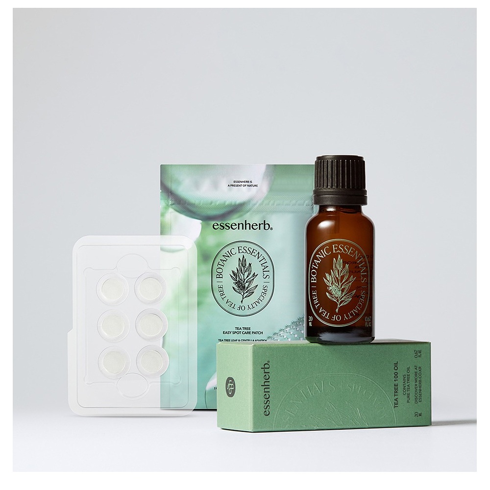 essenHerb Tea Tree Double Soothing Care Set (Tea Tree 100 Oil + Tea ...