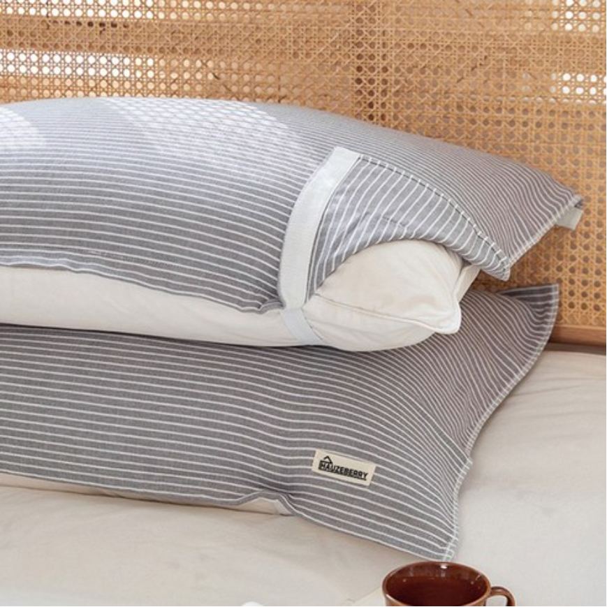 Houseberry Everyday 100% Cotton Pillow Banding Cover 2P, 1Set | Shopee Philippines