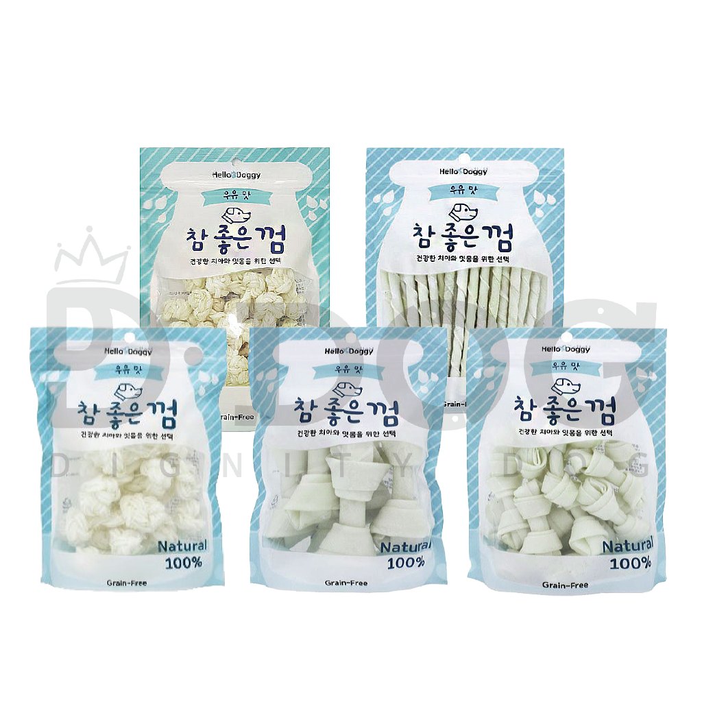 HELLO DOGGY 】 참좋은껌 230g, 150g Dog Treats Milk Taste Dental Chew for ...