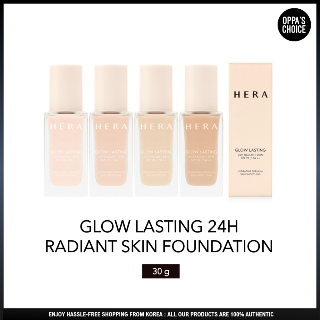 [NEW] HERA GLOW LASTING 24H RADIANT SKIN FOUNDATION (8 shades) | Shopee ...