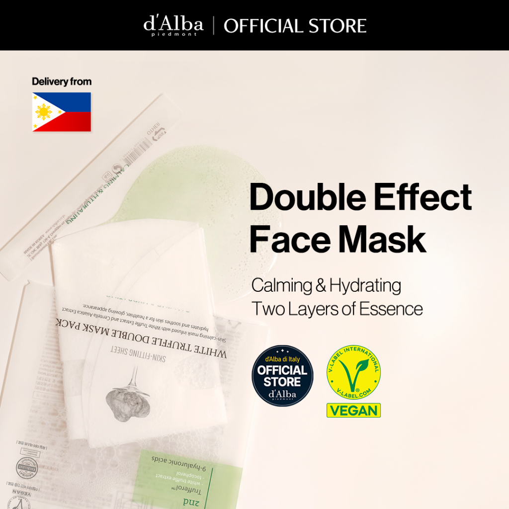 [d'Alba Official] White Truffle Double Mask Pack Calming/Hydrating 1pc ...