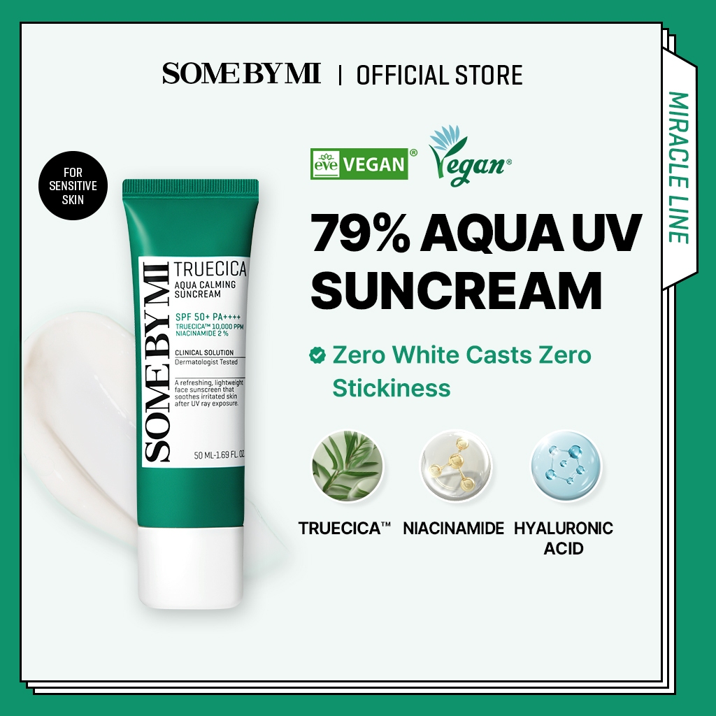 SOME BY MI Truecica Aqua Soothing Sunscreen SPF 50 PA ++++ 50ml ...