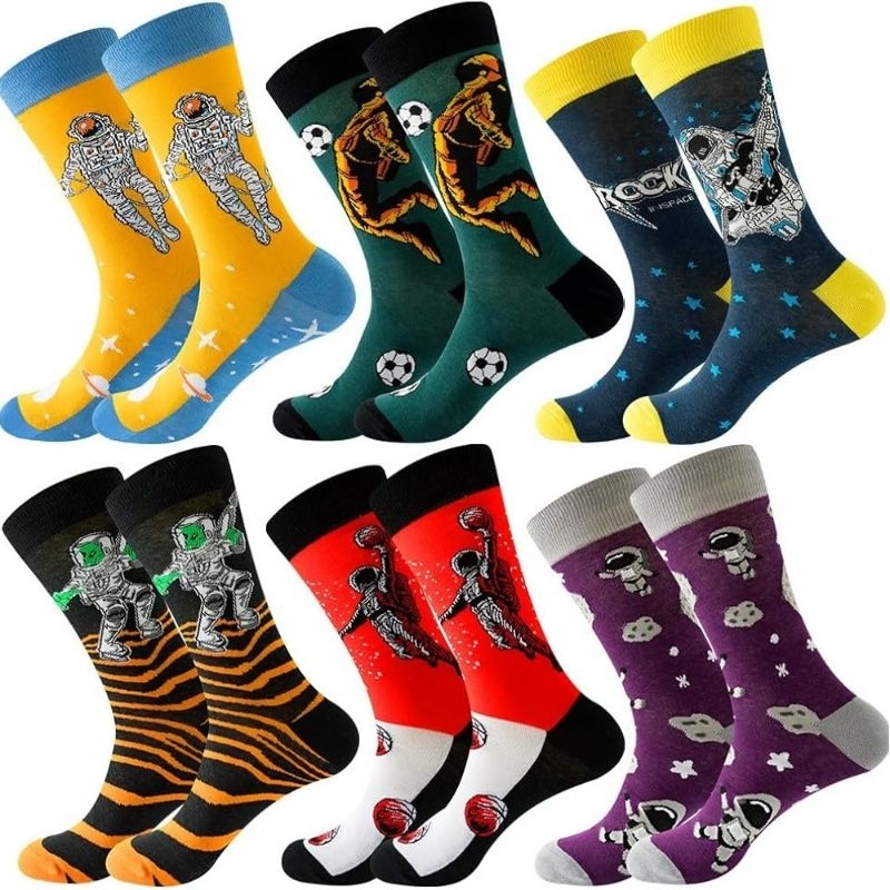 Men's Fun Crew Socks Iconic Socks | Shopee Philippines