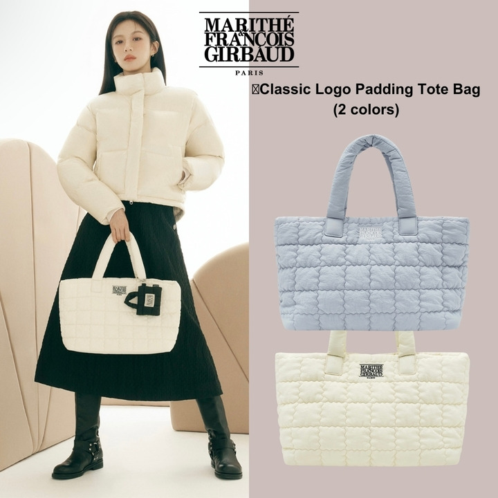 [Marithe Francois Girbaud] Classic Logo Padding Tote Bag (2 colors) | Shopee Philippines