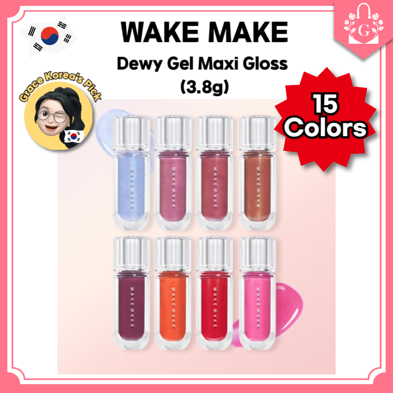 ♥️15 Colors♥️ WAKE MAKE Dewy Gel Maxi Gloss (3.8g) / Shipping from ...
