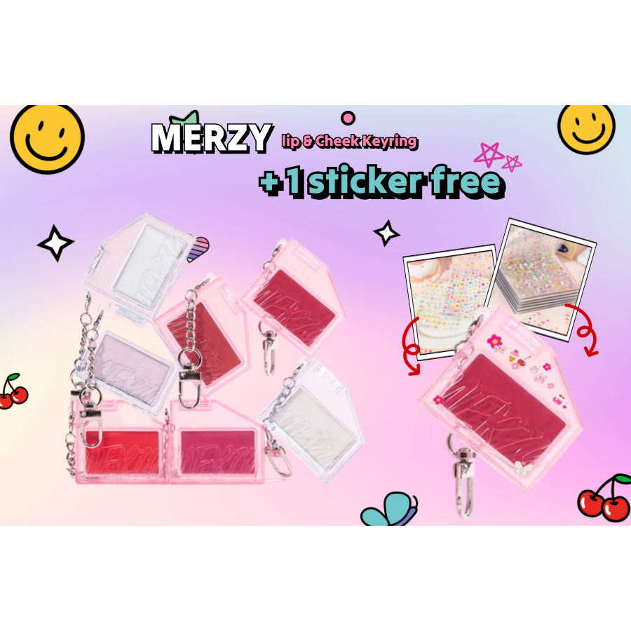 Merzy Let's Wearing Lip & Cheek Keyring 2.2g 8colors (+ 1 sticker free ...