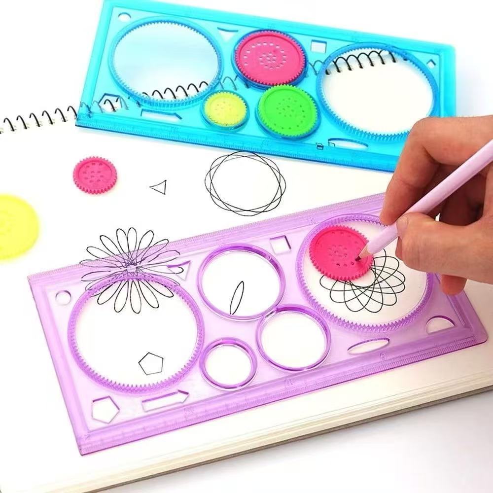 Stencil Drawing Ruler Children Art and Craft Ruler Animal Car template ...