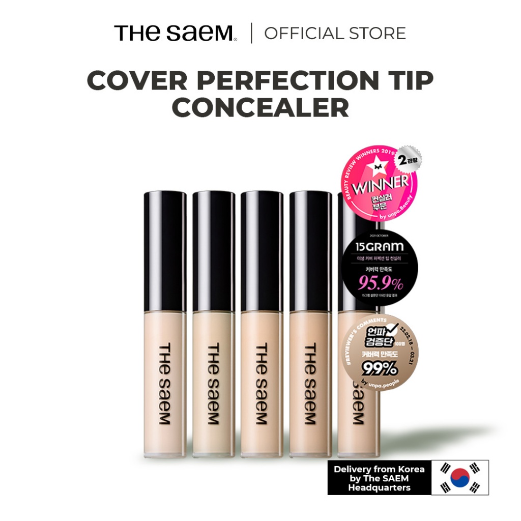 The Saem Cover Perfection Tip Concealer 6.5g – Full Coverage Concealer ...