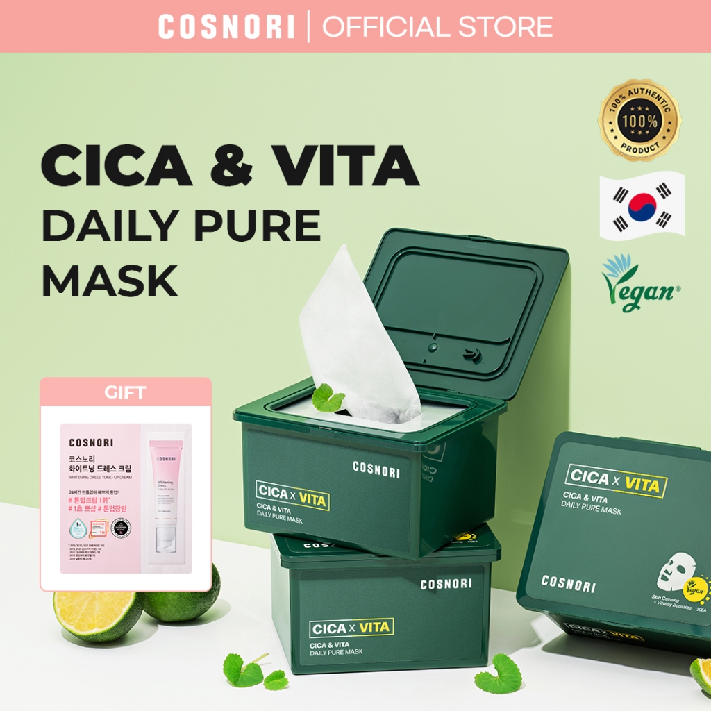 COSNORI CICA & VITA DAILY MASK (30EA) | Shopee Philippines