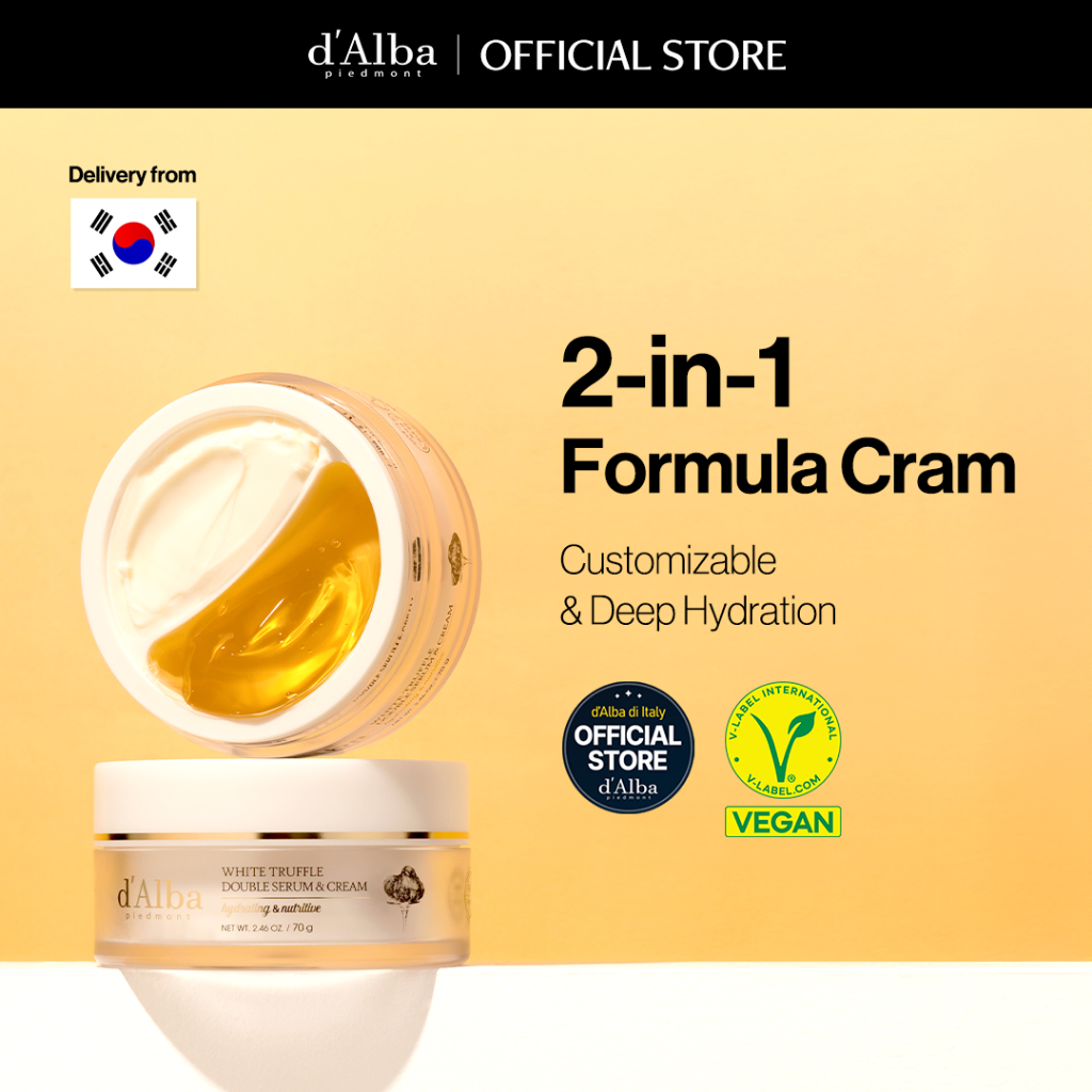 [D'ALBA OFFICIAL] White Truffle Double Serum & Cream 70g, Vegan ...