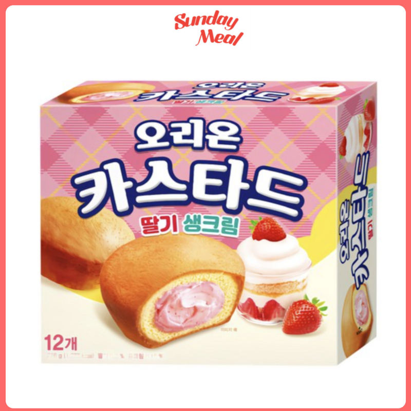ORION Custard Cake – Strawberry Cream Flavor (276g / 12pcs) | Shopee ...
