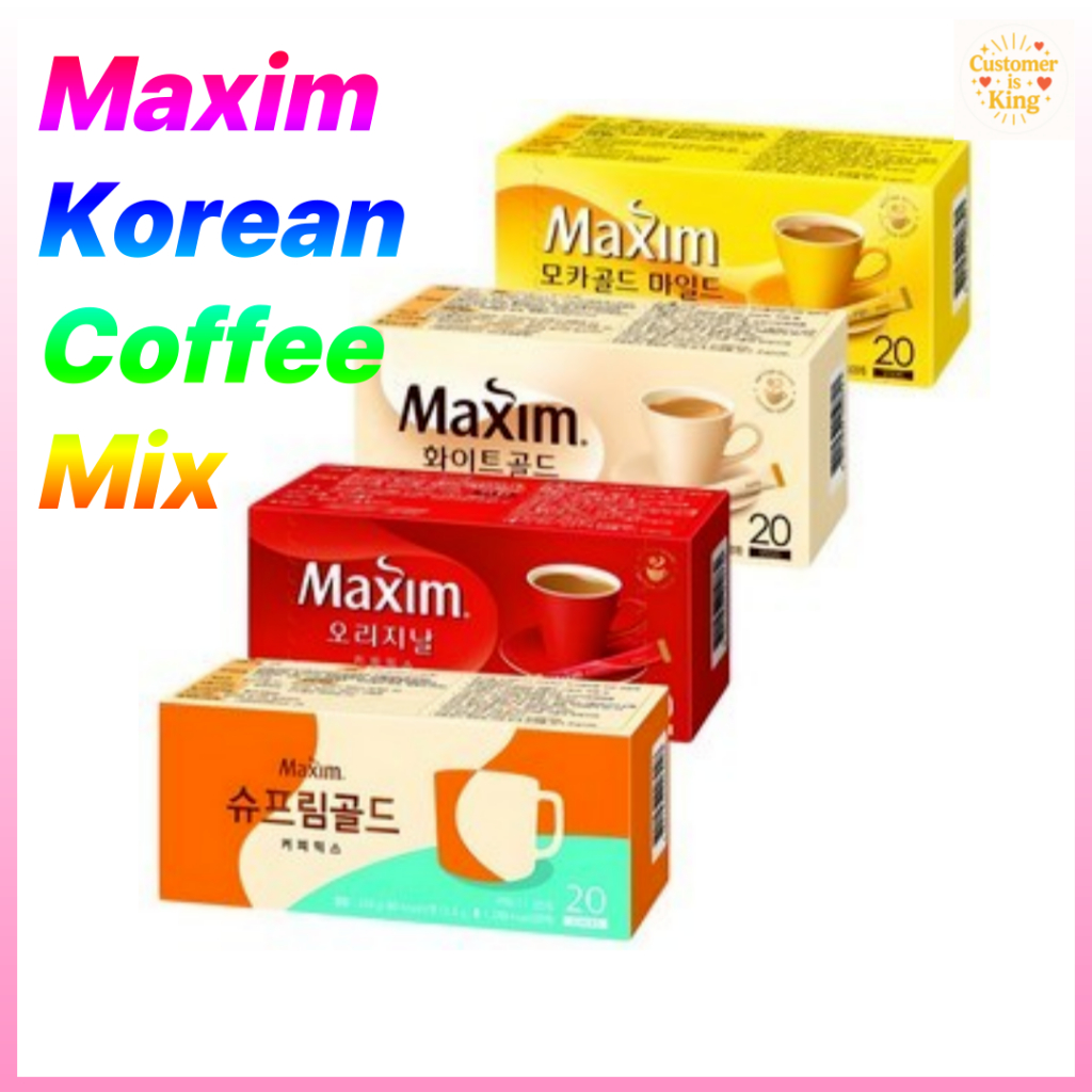 Maxim Korean Coffee Mix 10T. 20T (Instant Coffee/ White Gold / Supreme ...