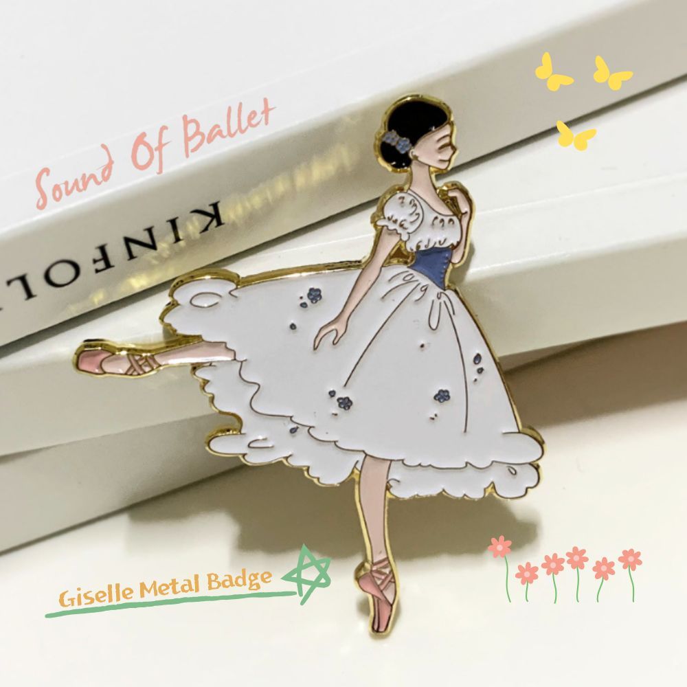 Korea Badge, Ballerina Badge, Ballet Gisele Badge, Illustration Gisele ...