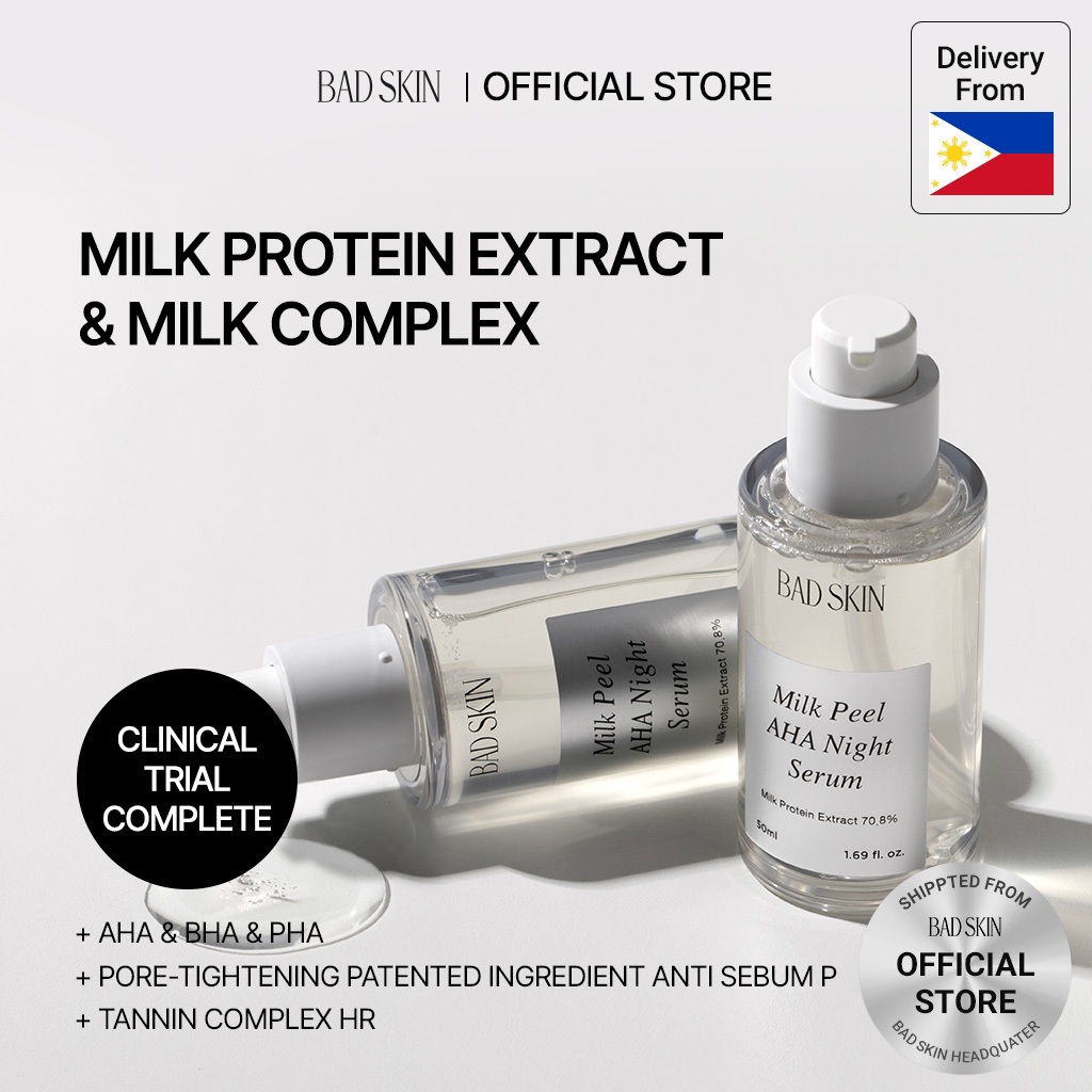 [BADSKIN KOREA] Milk Peel Aha Night Serum 50ml, For minimize pore and ...