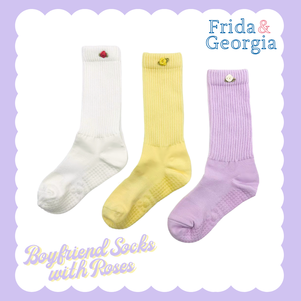 [Frida & Georgia] Boyfriend Pilates Socks (3 colors) | Shopee Philippines