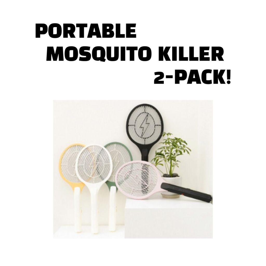 KATZ Portable Smart Electric Mosquito Swatter 2-Pack – Battery Operated ...