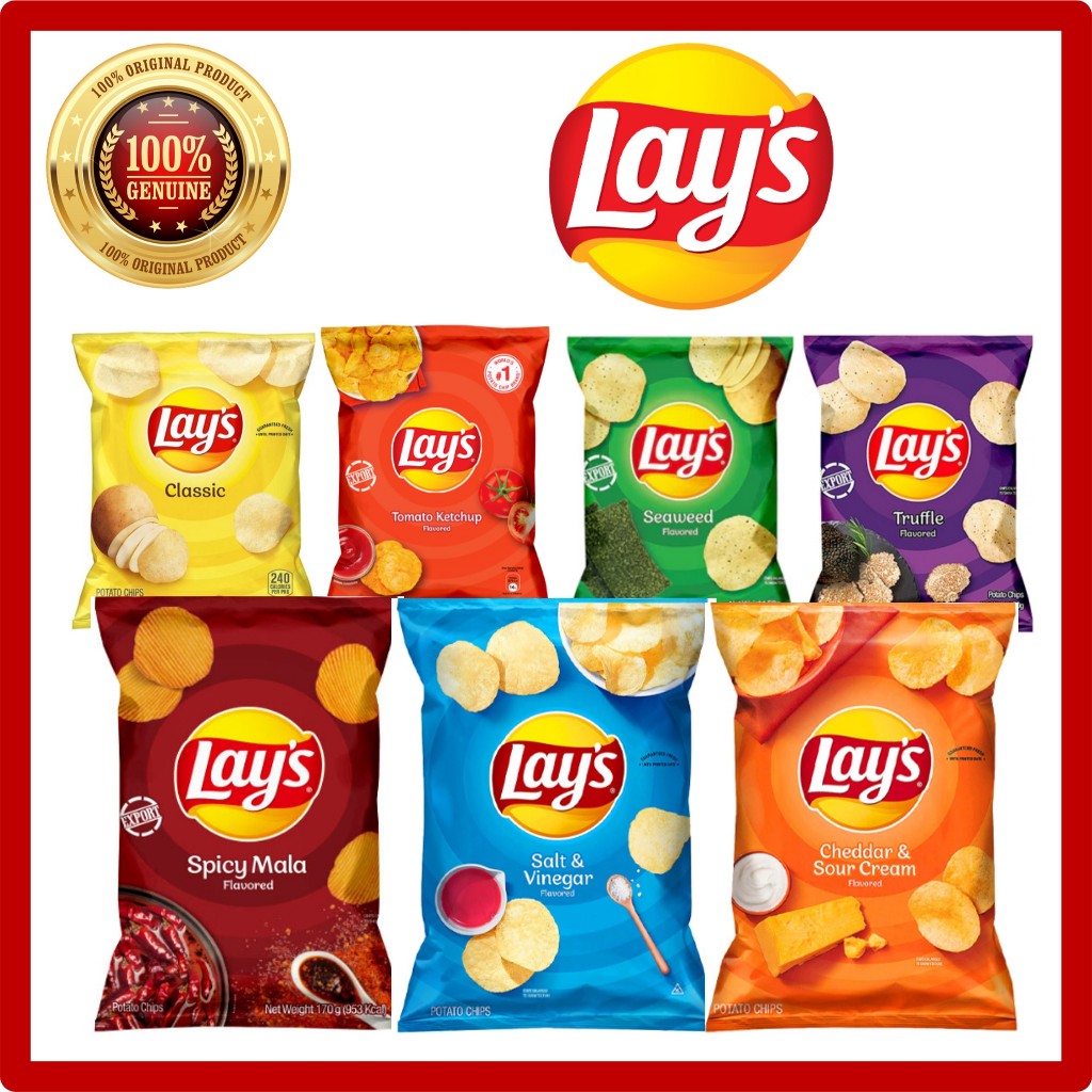 [Frito Lay] Lay's Potato Snack Chip / 42.5g 50g 170g / Classic Tomato ...