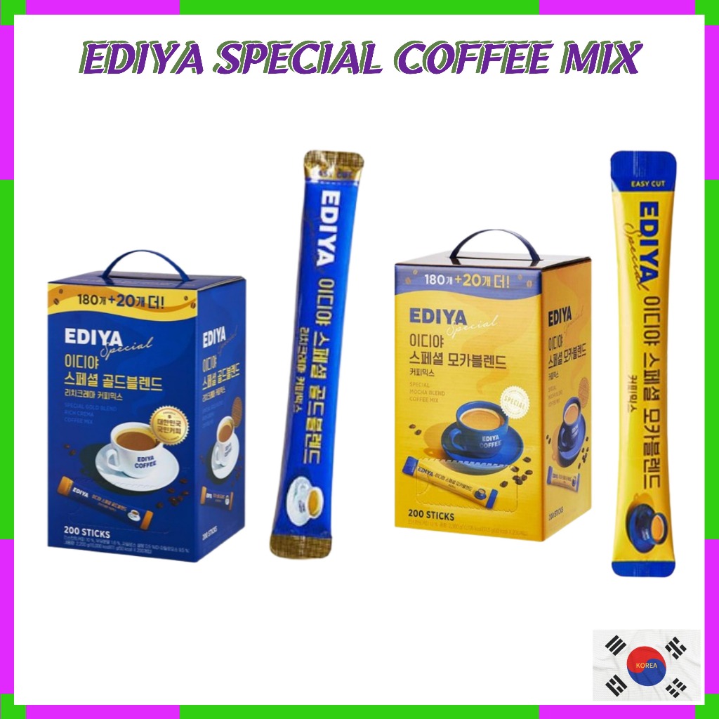 Ediya Special Gold Blend & Mocha Blend Coffee Mix - Enjoy Cafe-Style ...