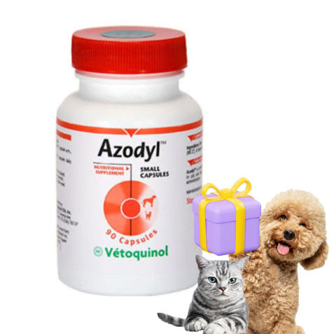 Vetoquinol Azodyl Kidney Supplement Canine Dog Feline Cat 90 Capsules ...
