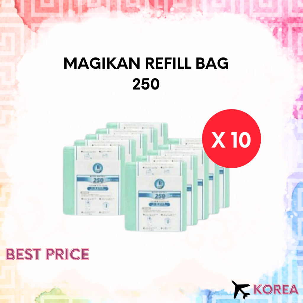 MAGIKAN Refill Bag 250 10ea 11m x 70cm / Trash bin Odor blocking diaper ...