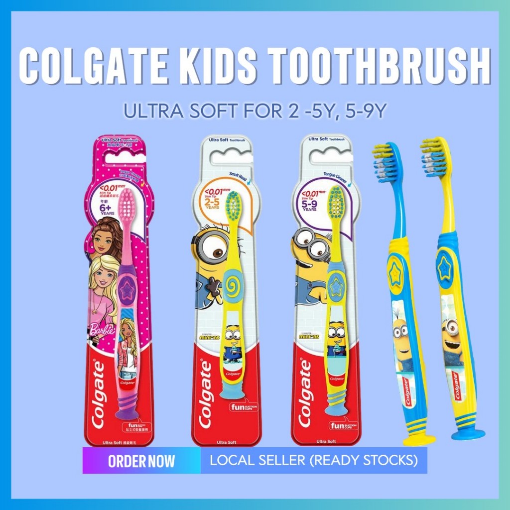 Colgate Kids toothbrush (Ultra Soft) - Minion 2-5 Years /Minion 5-9 ...