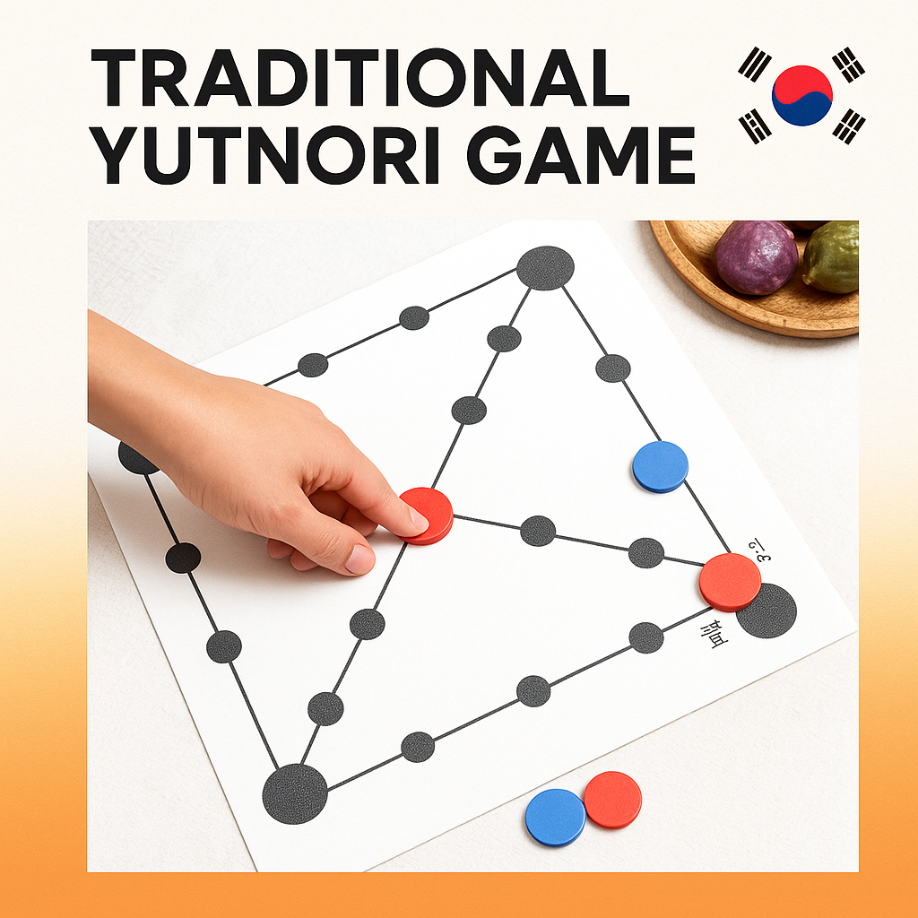 [DAISO KOREA]Traditional Yutnori Set, Korean Folk Game Set with Yut ...