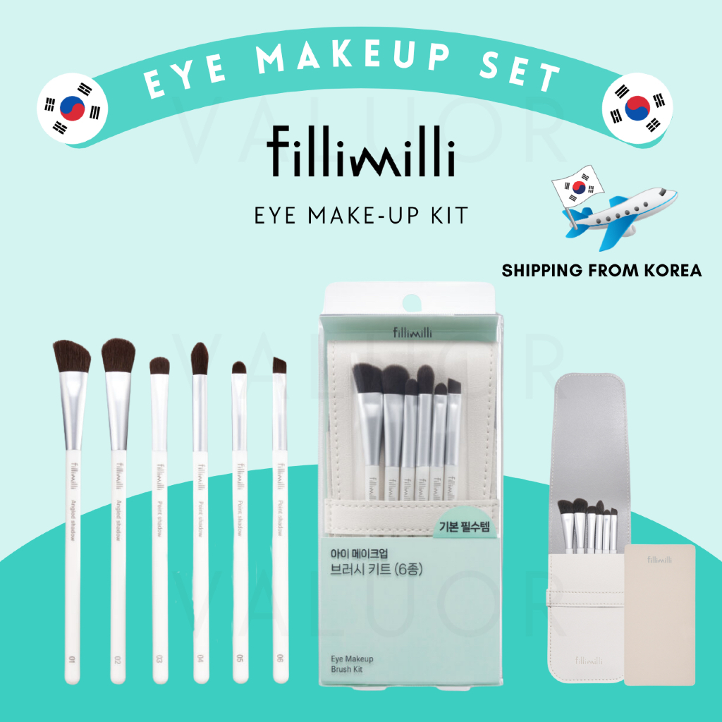 [Fillimilli] [Renewal version☘️] Eye Make Up Brush Set (6P) with Case ...