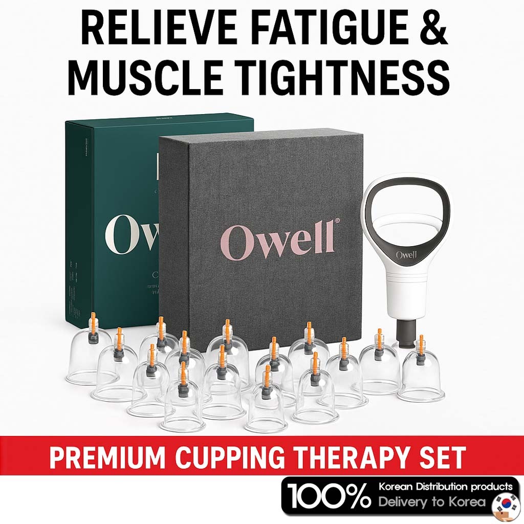 [Owell] KOREA Premium Cupping Therapy Set (12, 18, 24 Cups + Pump ...