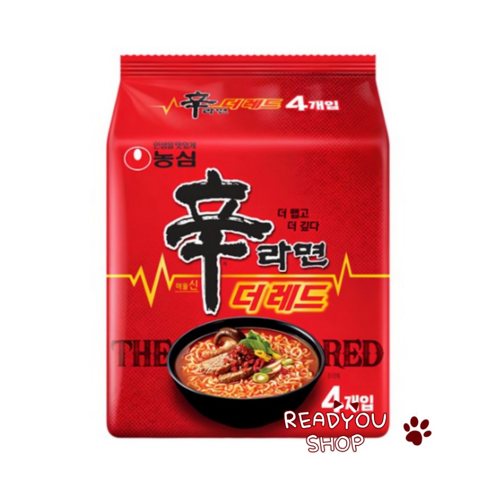 NONGSHIM Shin Ramyun Red Noodle 4ea | Spicy Korean Instant Ramen Soup ...