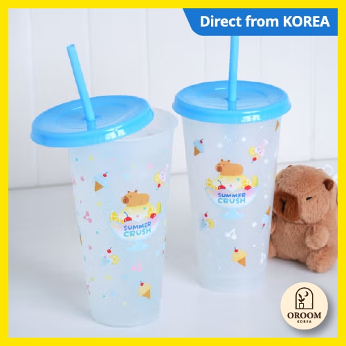 Capybara Cool Summer Color-Changing Straw Cup 710ml | Shopee Philippines