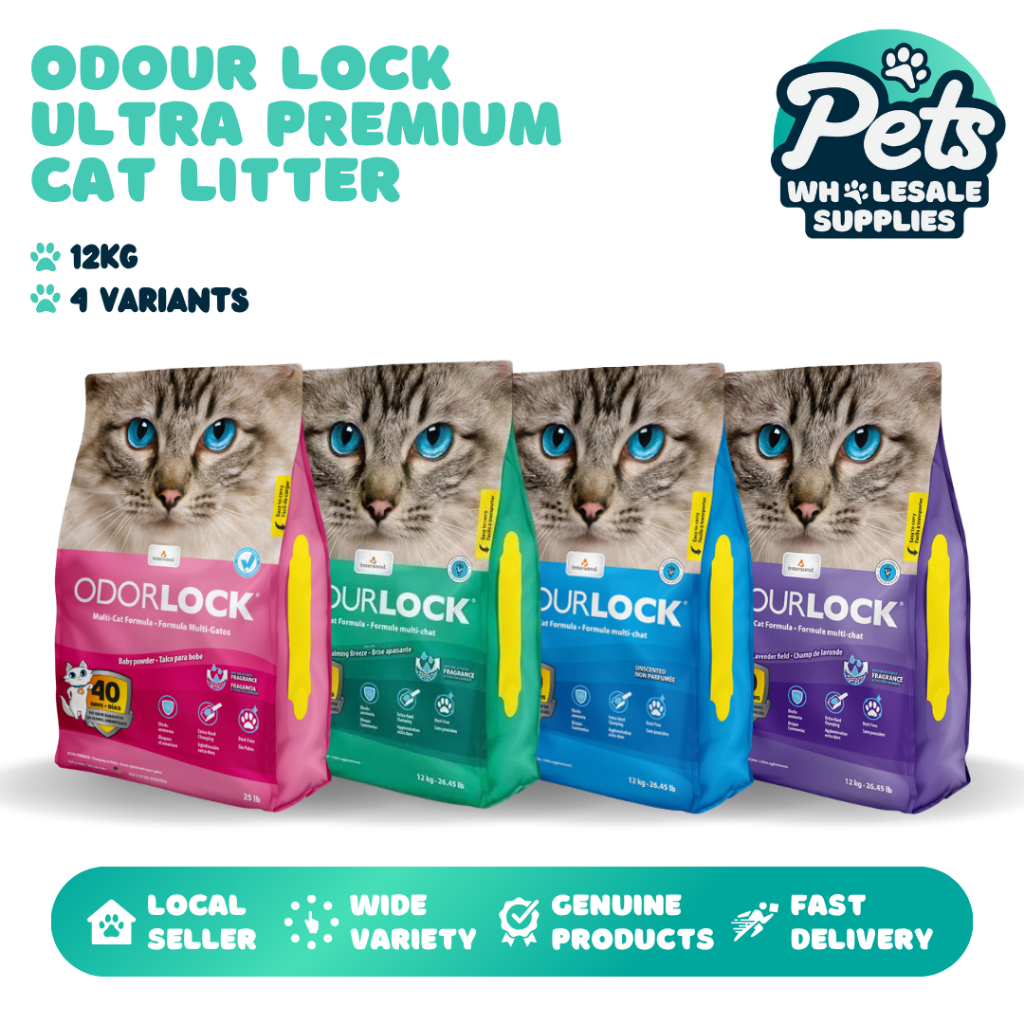 Odour Lock Ultra Premium Cat Litter 12kg – Ultra Absorbent, Long ...