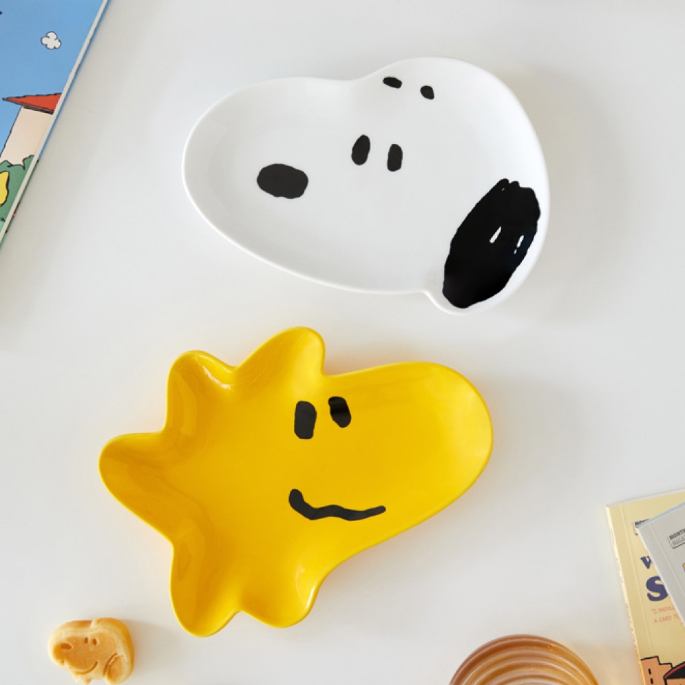 PEANUTS Face Plate – SNOOPY & WOODSTOCK Character Dish Set | Shopee ...