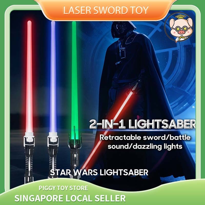 SG 1Pcs Children Star Wars Lightsaber Toy Blue Red Telescopic Sound ...