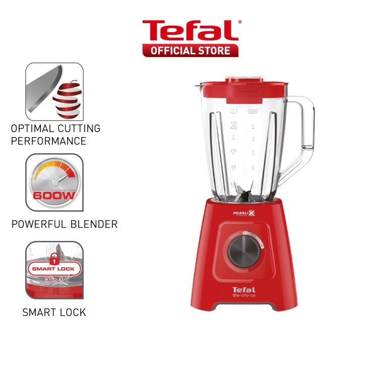 Tefal Blender Blendforce 2 (Red) BL4255, 600W, 2L, Air cooling system, Smart lock, Powelix ...