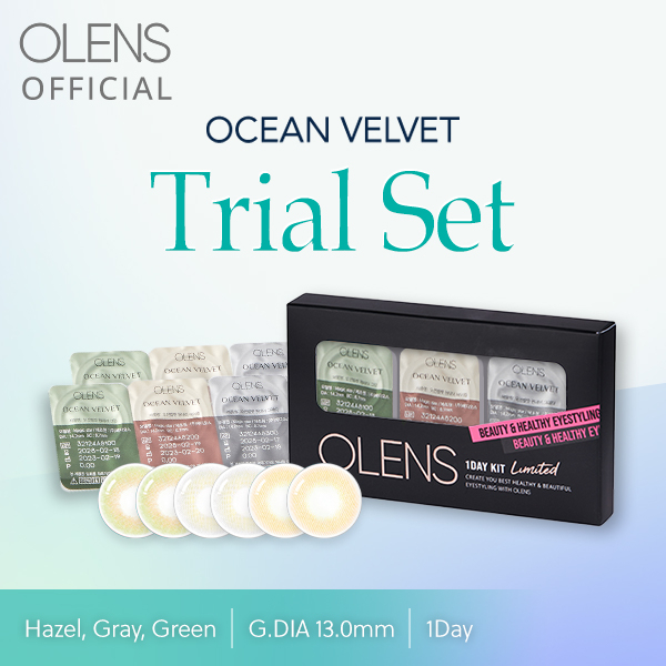 OLENS Official Ocean Velvet 3 Pairs 1Day Trial Set With Tweezer ...