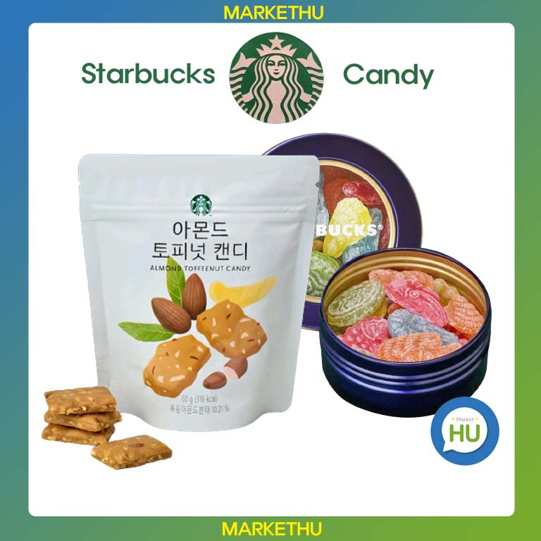 Starbucks Candy Almond ToffeeNut 60g, Sea Friends Candy 50g/Starbucks ...
