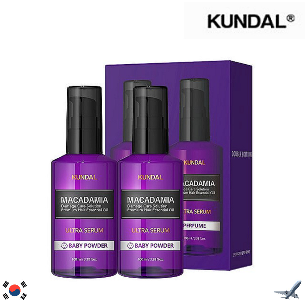 KUNDAL MACADAMIA ULTRA HAIR SERUM Baby powder 100ml (1+1) | Shopee ...