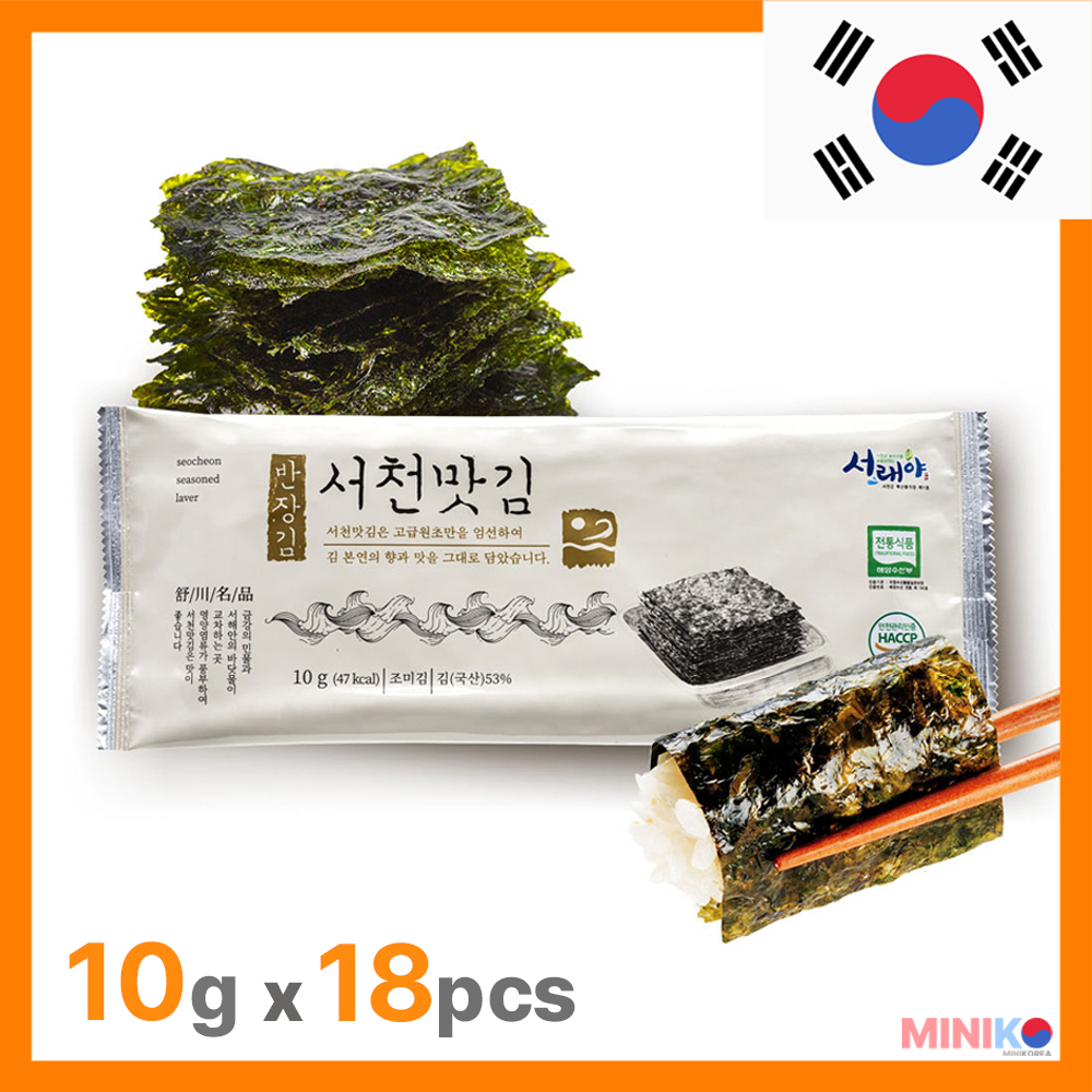 Seocheon-flavored laver Korean Traditional Roasted Seasoned Seaweed ...