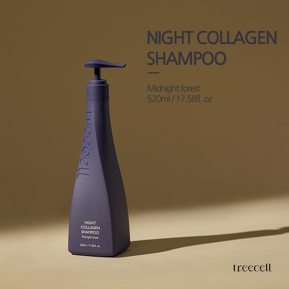 TREECELL Night Collagen Shampoo Midnight Forest 520ml / Refreshing / Hypoallergenic ...