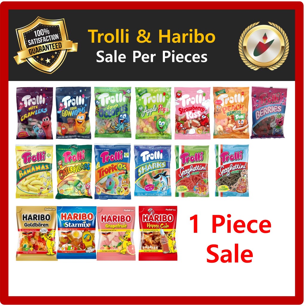 [Trolli & Haribo] Jelly Sale Per Piece / Sweet Gummy / Spaghettini ...