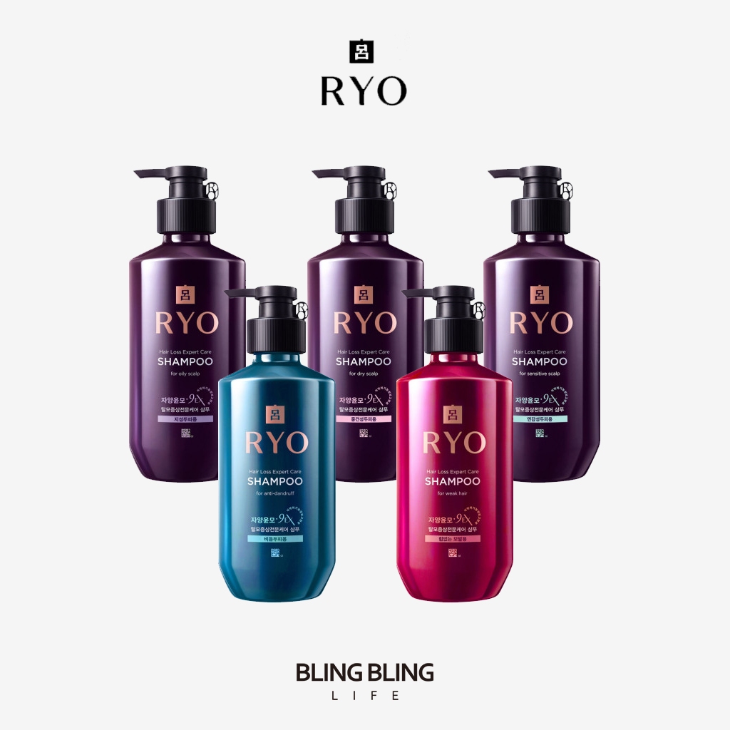 Ryo Hair Loss Expert Care 9EX Shampoo 400ml - 5Types | Shopee Philippines