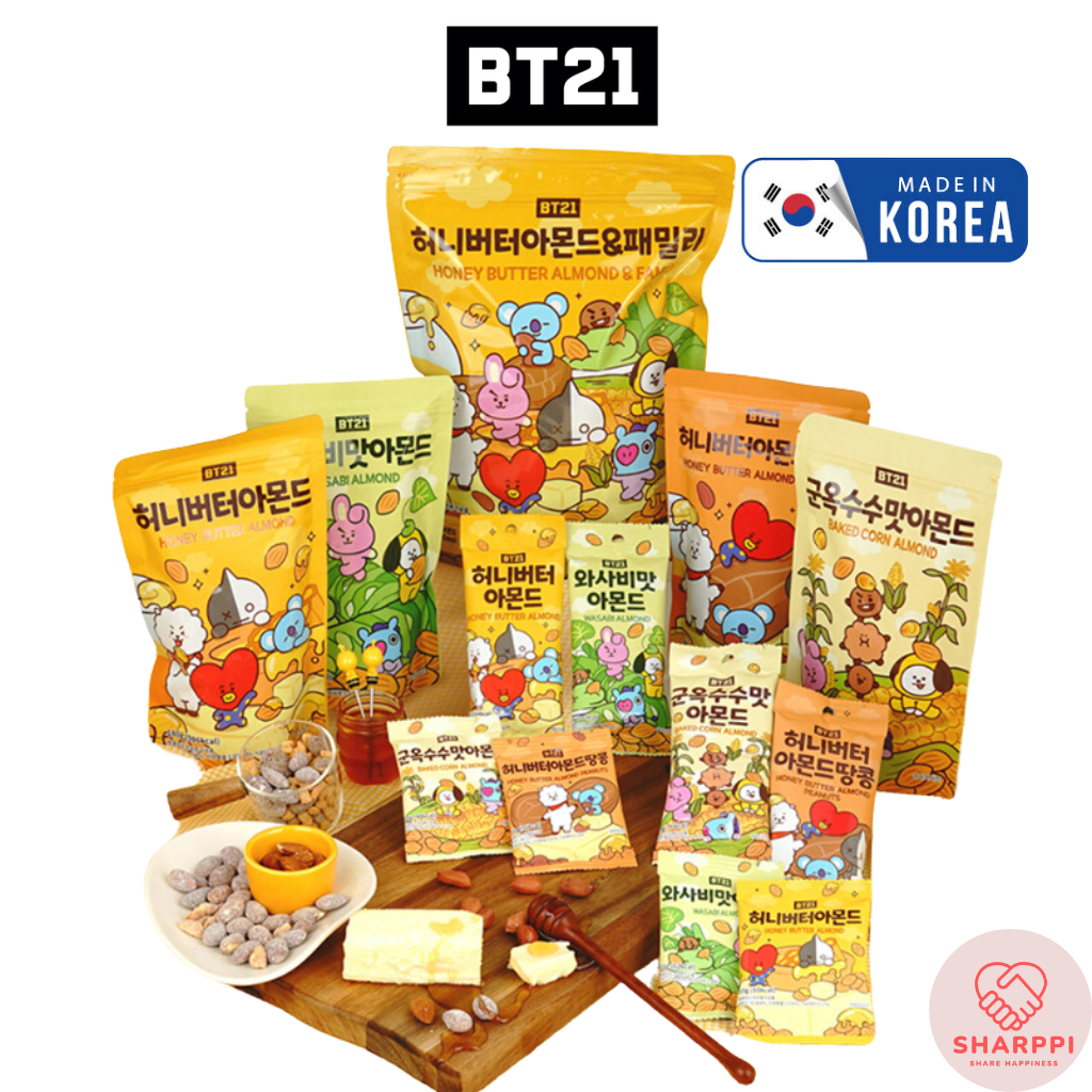 Bt21 Korean Honey Butter Almond Hbaf Almond Buldak | Shopee Philippines