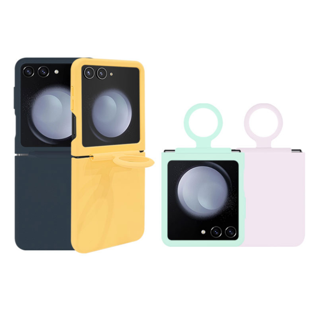 Hinge cover hard case with silicon ring for galaxy z flip 5 6 / flip5 ...