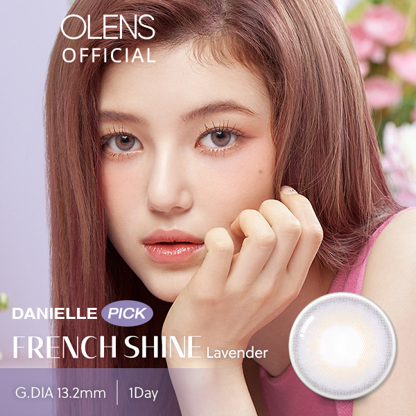OLENS Offcial NewJeans Pick French Shine 1Day Lavender 10P Contact Lens ...