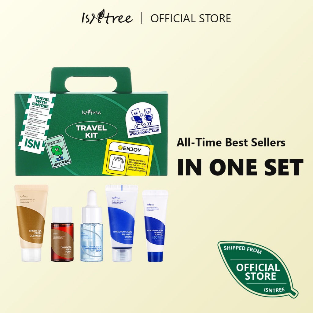 [Limited Edition] Isntree Travel Kit (cleanser, toner, serum, cream, sun gel) | Shopee Philippines