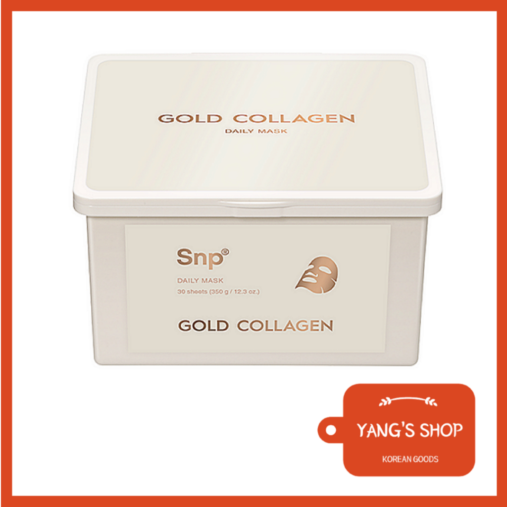 [SNP] GOLD Collagen Daily Mask 30 sheets (350g) | Shopee Philippines